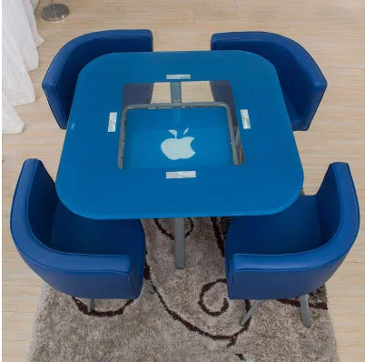 Modern, Beauty Salon Shop Reception Desk Tempered Glass Combination ...