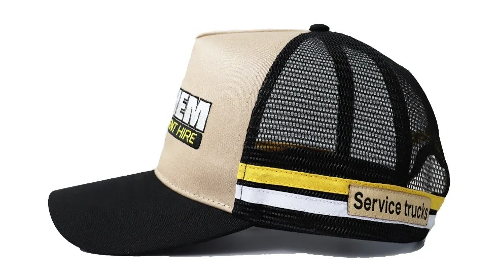 Customized Logo Trucker Caps Promotion 5 Panels Deep Fit Structured 3d ...