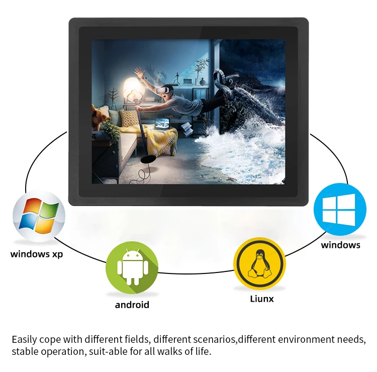 Factory 15 Inch POS LCD TFT Touchscreen Monitor Full Flat HD Panel ...