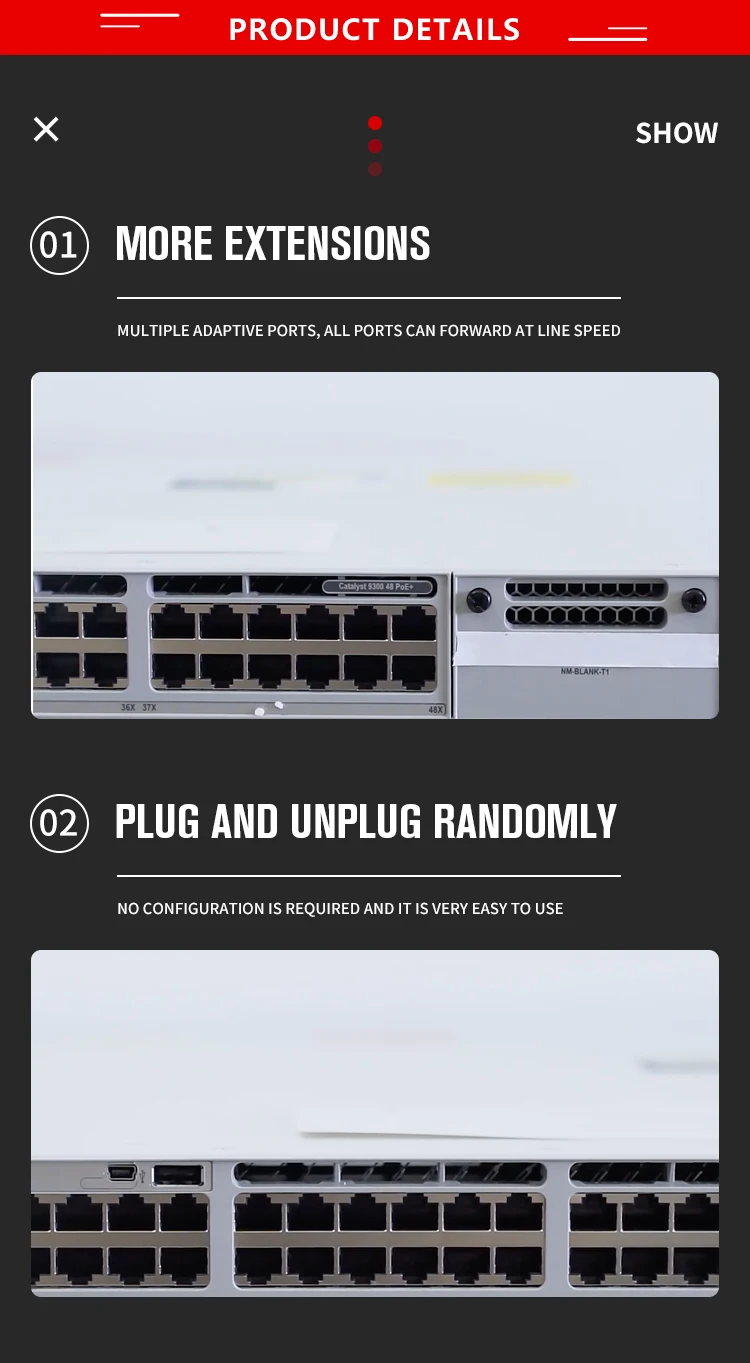 S6730-H48X6CZ-V2 Brand New S6730H-V2 Series 48 Port SFP+ 6*40GE/100GE ...