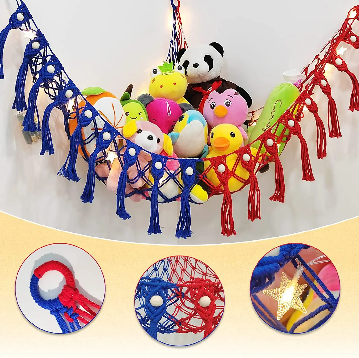 Manufacturer Directly Custom Handmade Macrame Toy Hammock Boho Macrame ...