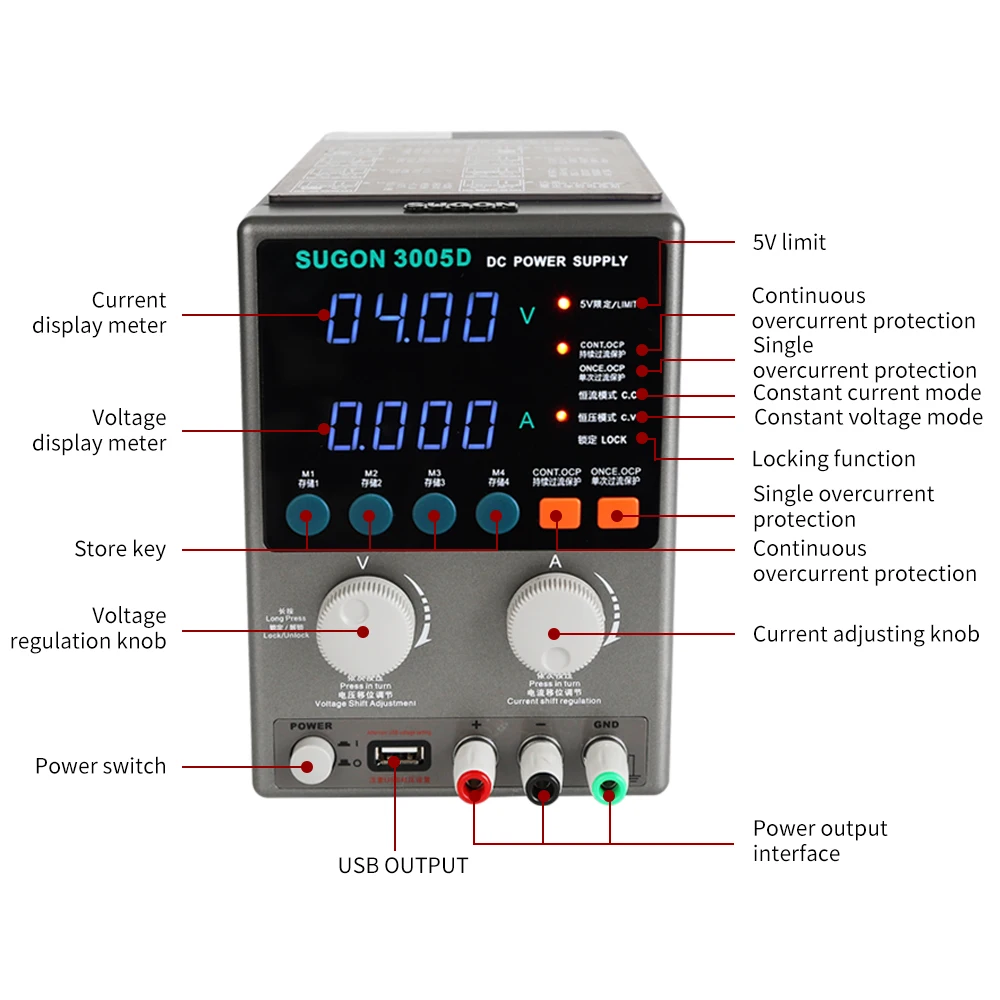 Fuente De Poder Regulable Regulable 30V Sugon 3005D Fuente De Alimentacion| Alibaba.com