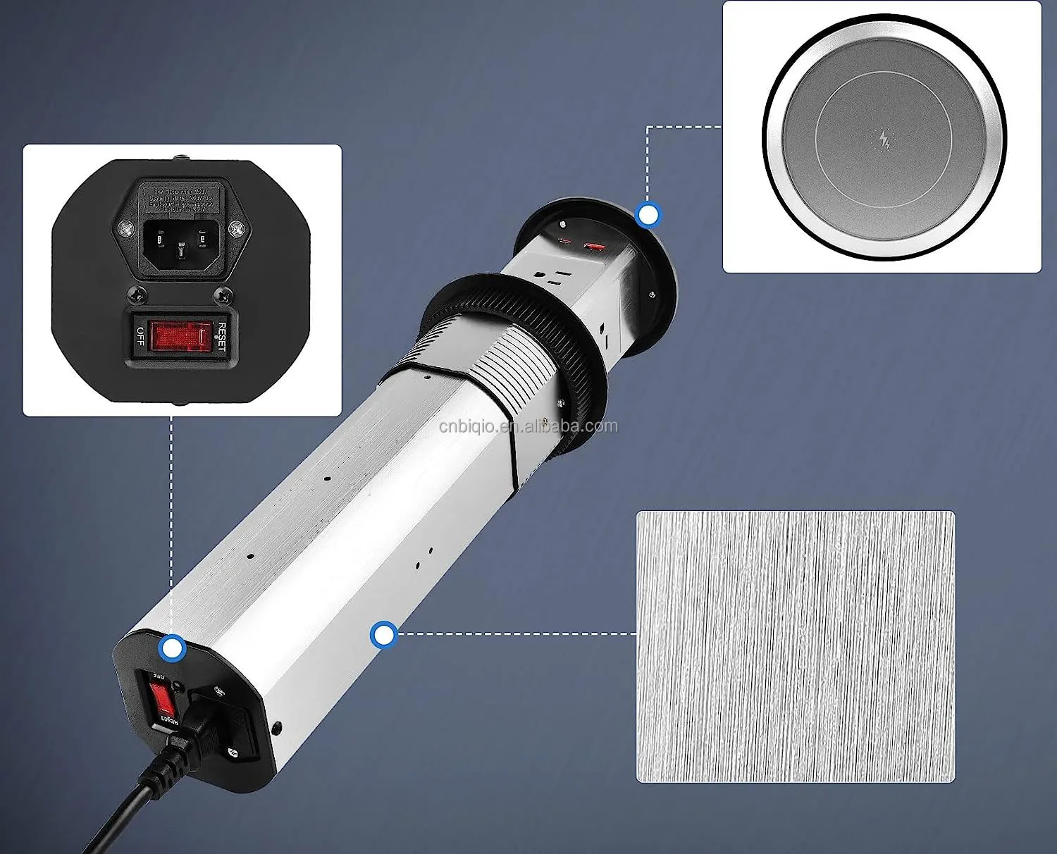 Tabletop Electrical Pop Out Socket Power Strip USB Multifunctional ...