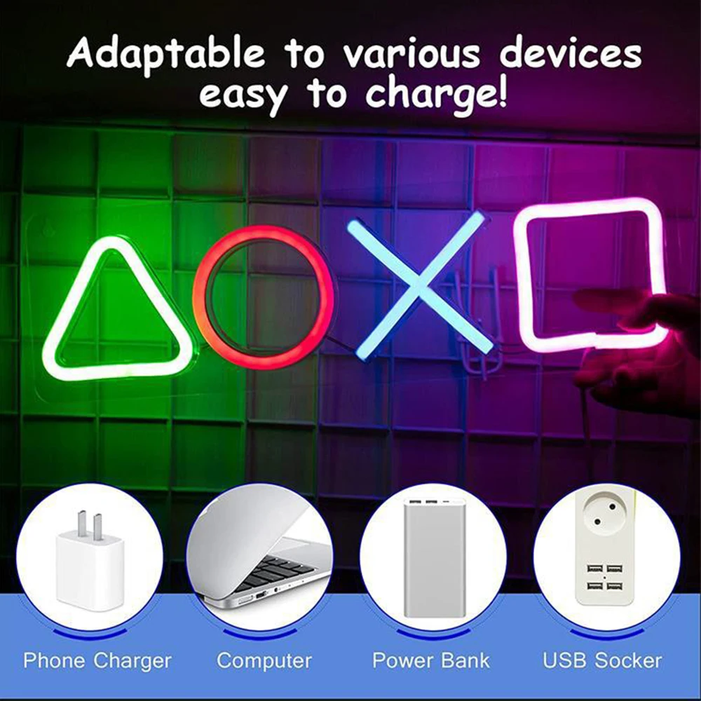 Gaming Neon Lights Signs Game Icon Lamp Atmosphere Light Ktv Ornament ...