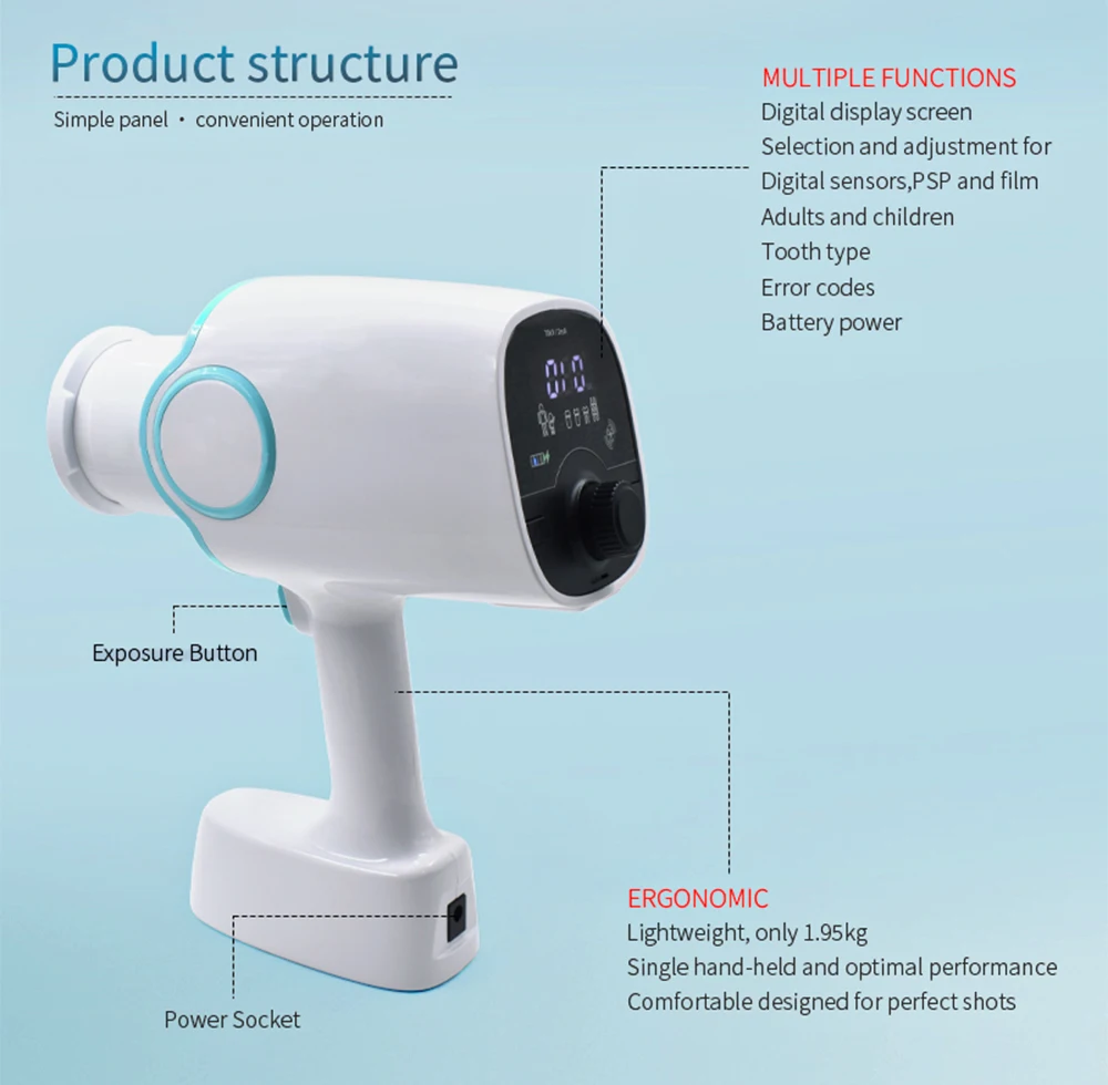 Dental X-ray Machine Gun Type Xray 70kv Adults/children High Frequency ...