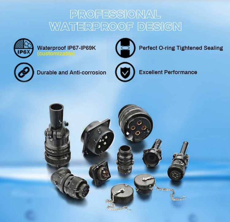 China Factory Circular Connector 8 Pin 19 Pin Connector