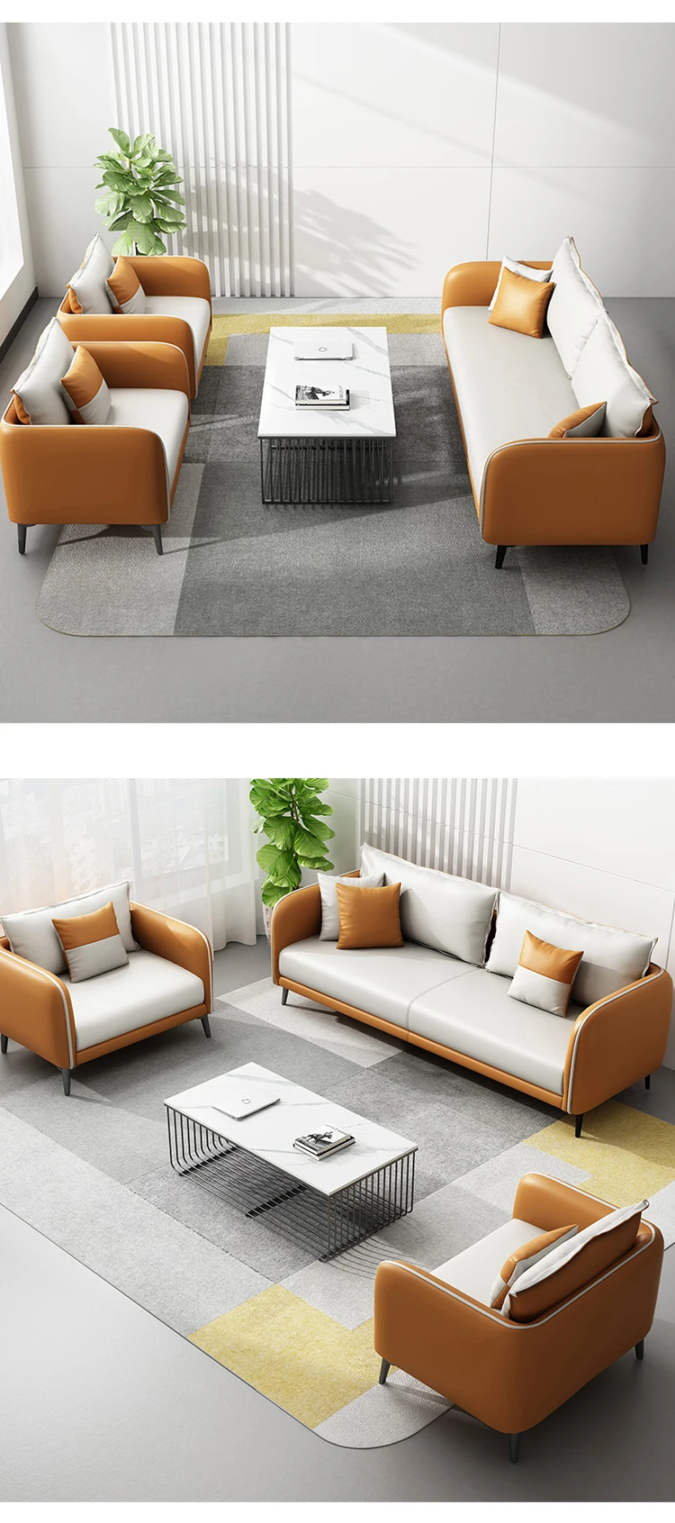 Office Sofas Set - Custom Chair Couch with High Density Sponge