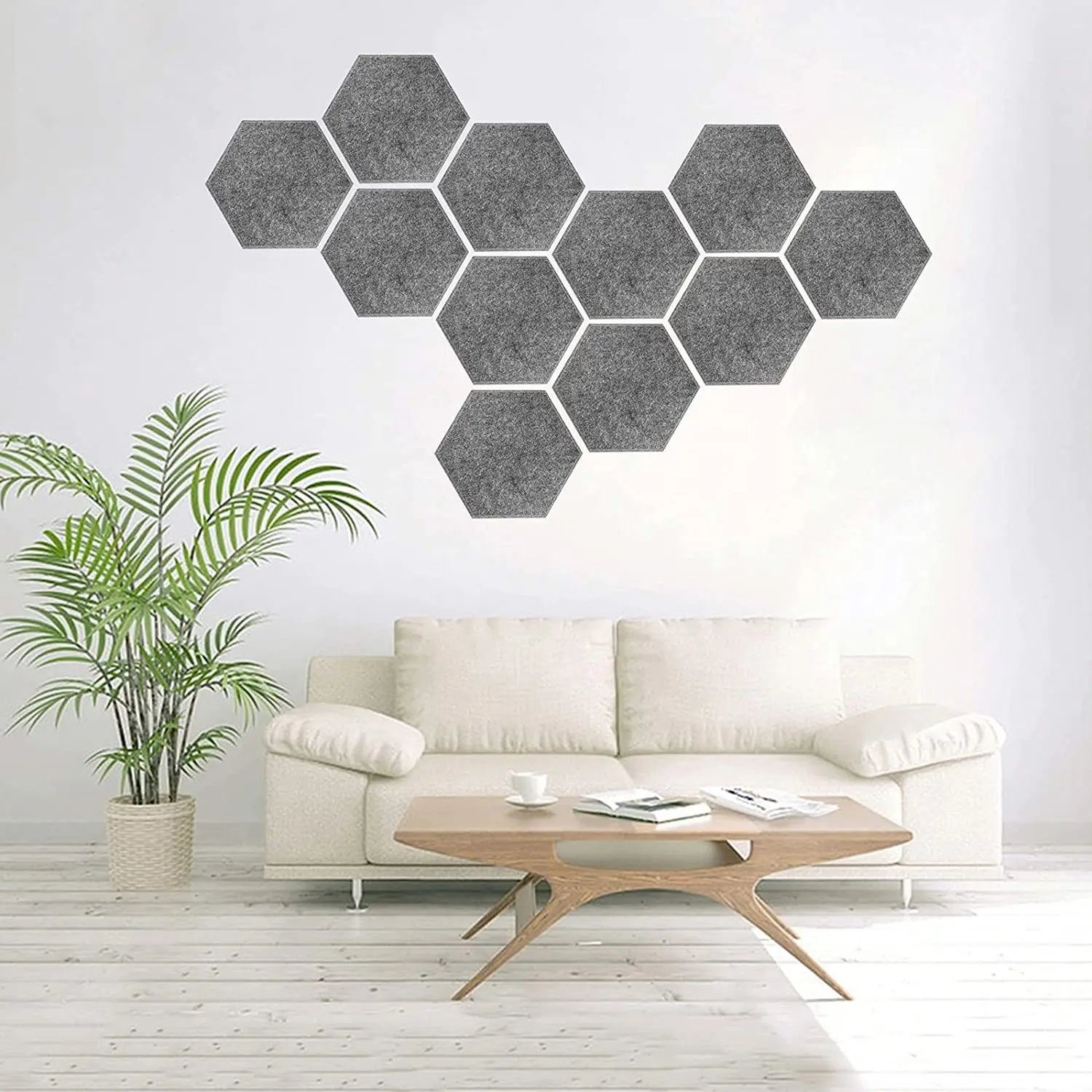 Full Range Thick Honeycomb Baffles Art Soundproof Hexagon Acoustic ...