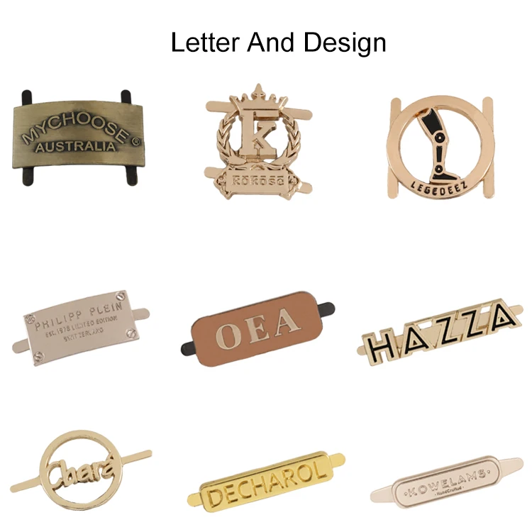 Custom Metal Logo Plates for Bags and Shoes - Durable & Stylish
