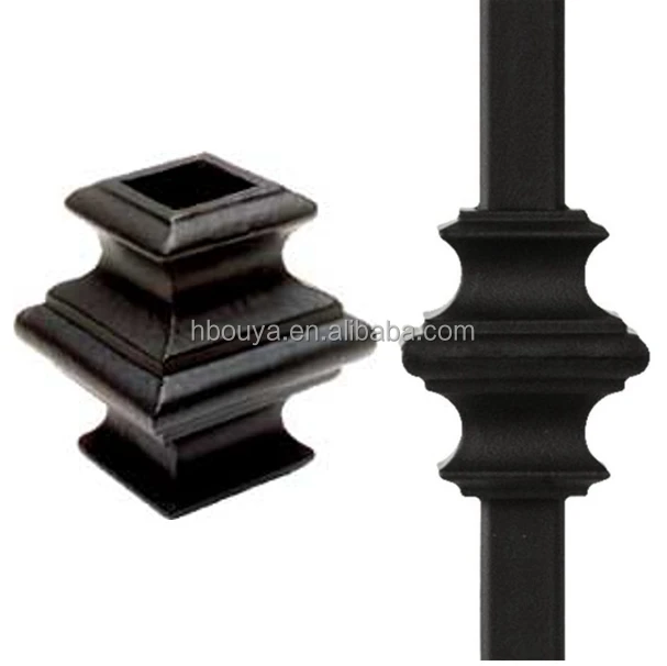 OUYA Modern Design Iron Baluster with Aluminum Square Collars Knuckles ...