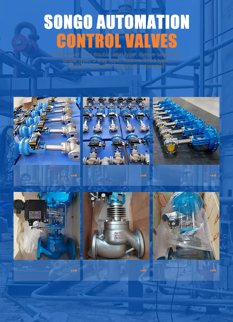 SONGO Integral Type Pneumatic Single Seated Control Valve