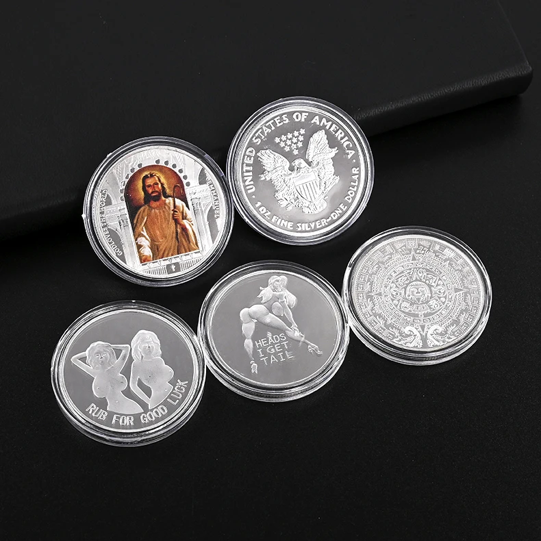 Custom Gold Silver Plated Funny Cute Dog Coins for Collectors