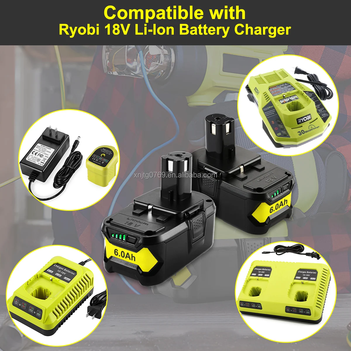 18V 5.0ah Lithium Ion Battery for Ryobi Power Tools