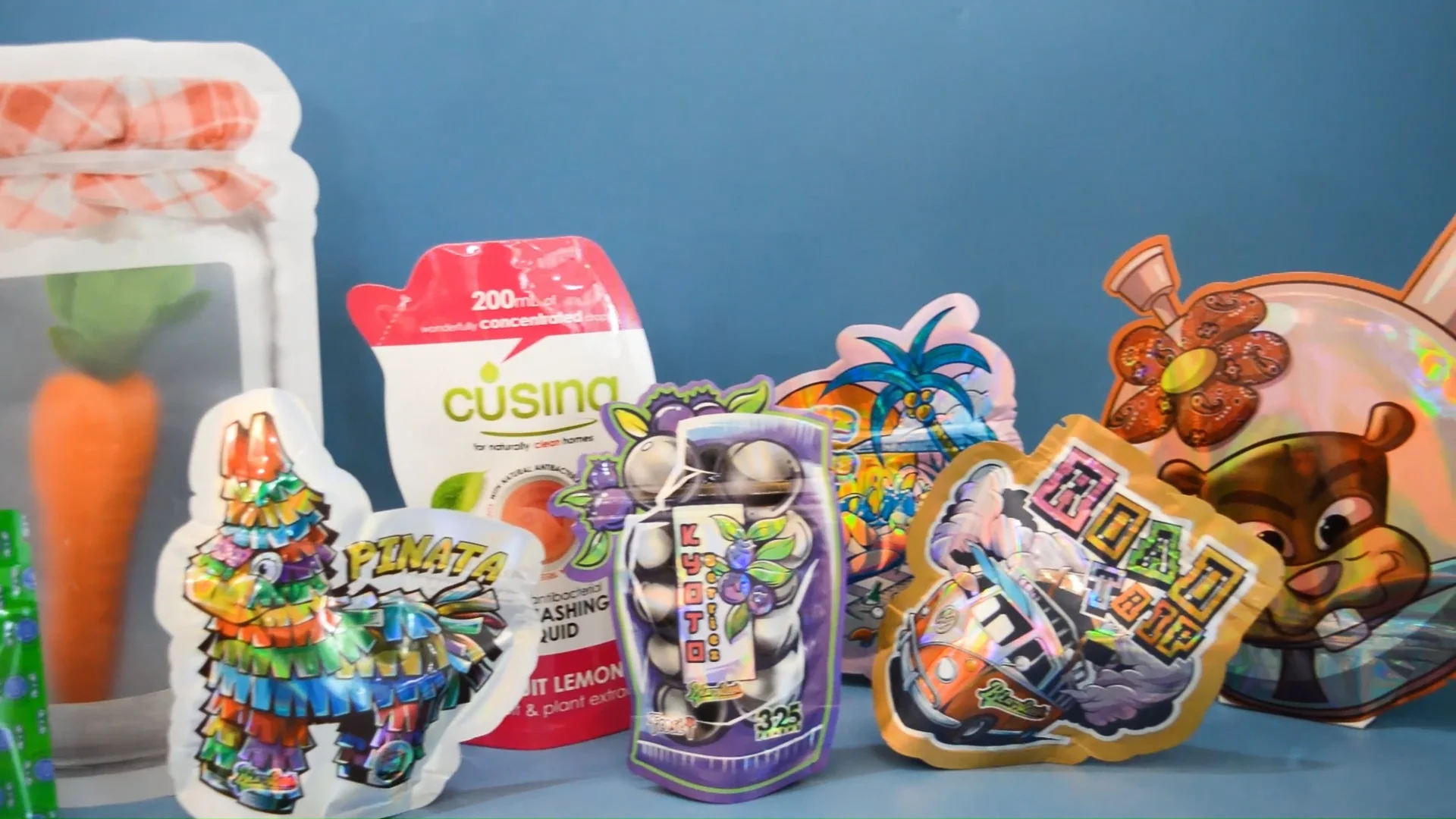 Printed 1g 7g 14g 28g Die Cut Irregular Ziplock Special Shaped Plastic ...