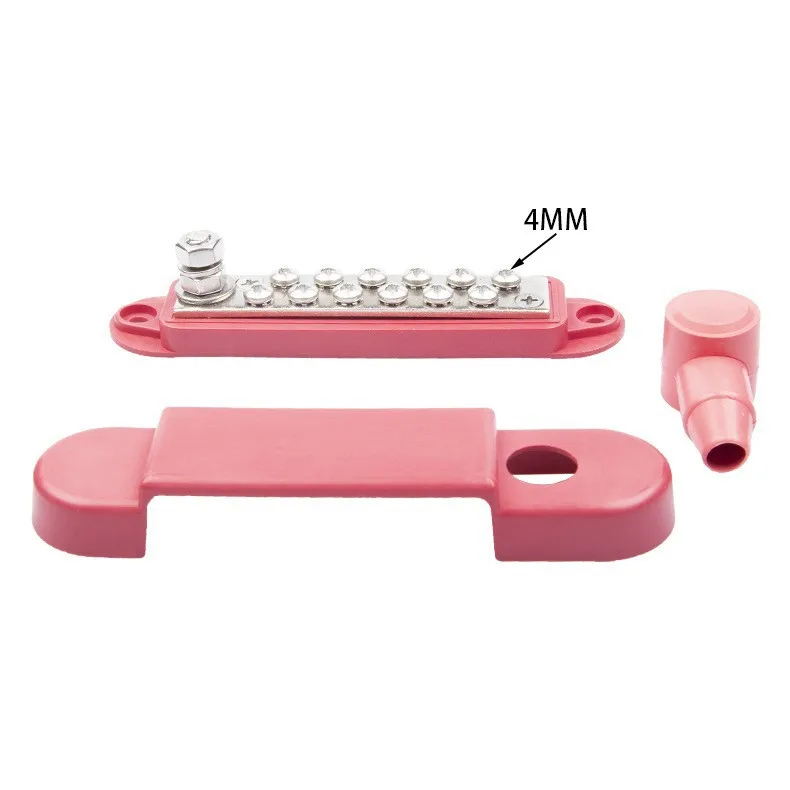 12v Dc Red/black Busbar Power Distribution Block Terminal Equipment ...