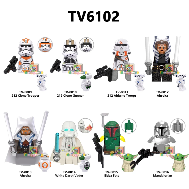 Famous Movie Space Wars Sw Model Block Toy C-3po Ahsoka Mace Windu ...