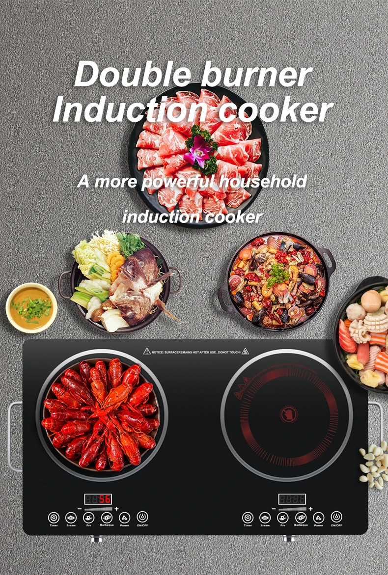 2 Cabinet Type Induction Stove 2200+2200w Double Electric Induction ...