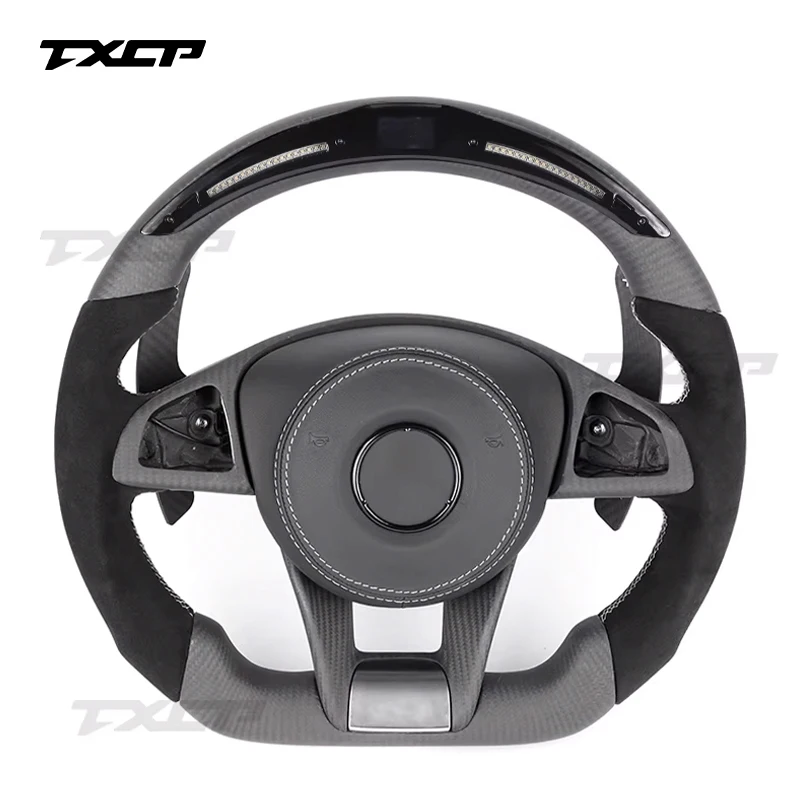 Carbon Fiber Steering Wheel for Mercede Benz W205 C63 G63 E43 SL ML AMG ...