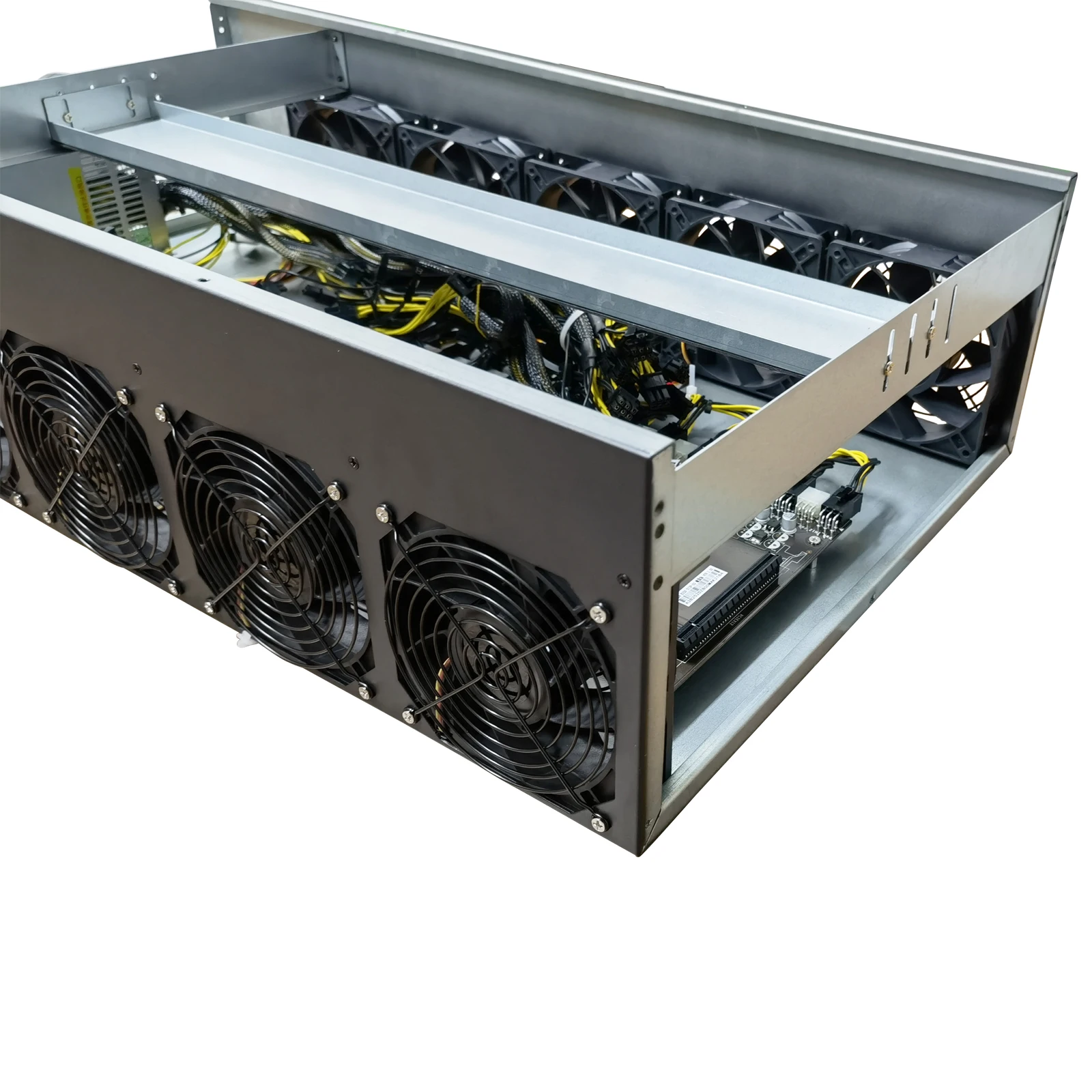 12GPU Server Case Rig Frame Case with 45mm Slot Space ONDA Motherboard ...