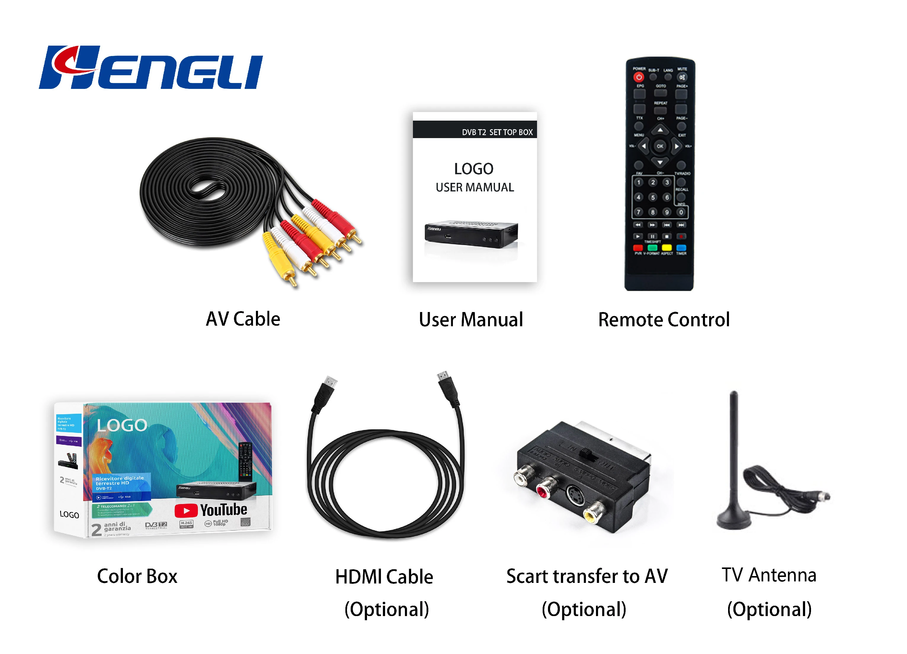 2022 Full HD 1080P Tdt Digital TV Receive Set-Top Box with Small USB ...
