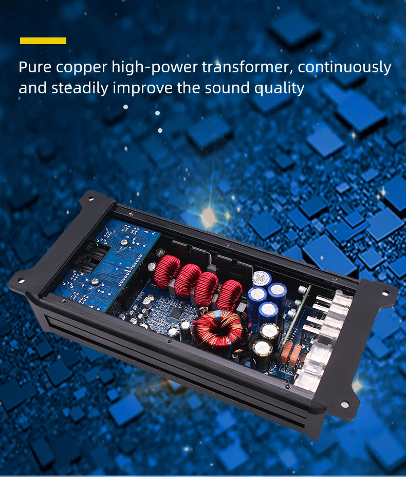 Mini Volume Class D 4 Channel Amplifier 4x100W | High Power Stereo ...