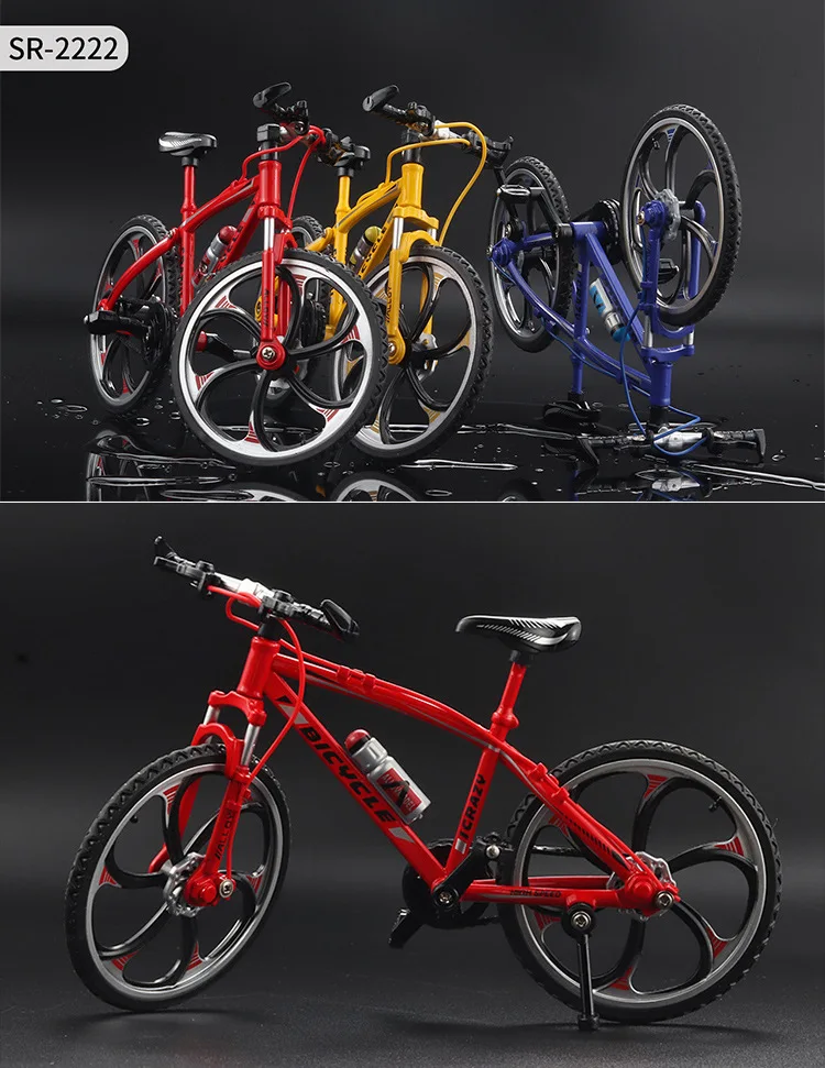 1/8 Alloy Mountain Bicycle Model Diecast Metal Bend Road Fold Racing ...