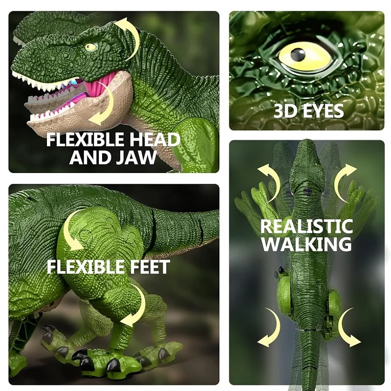 Jurassic Park Walking T-rex Toys Smart Rc Dinosaur Toys With Mist Spray ...