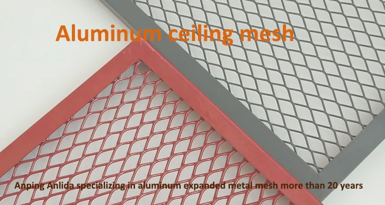 Large Anodized Diamond Platform Expanded Metal Mesh
