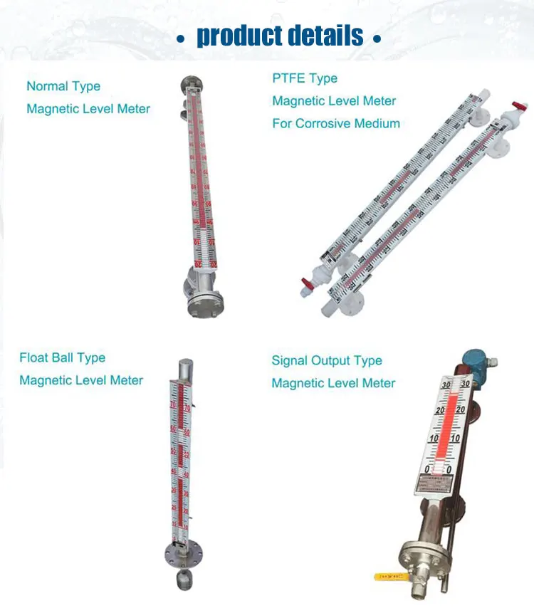 Water Tank Level Indicator Gauge - Direct Reading Magnetic Level Meter