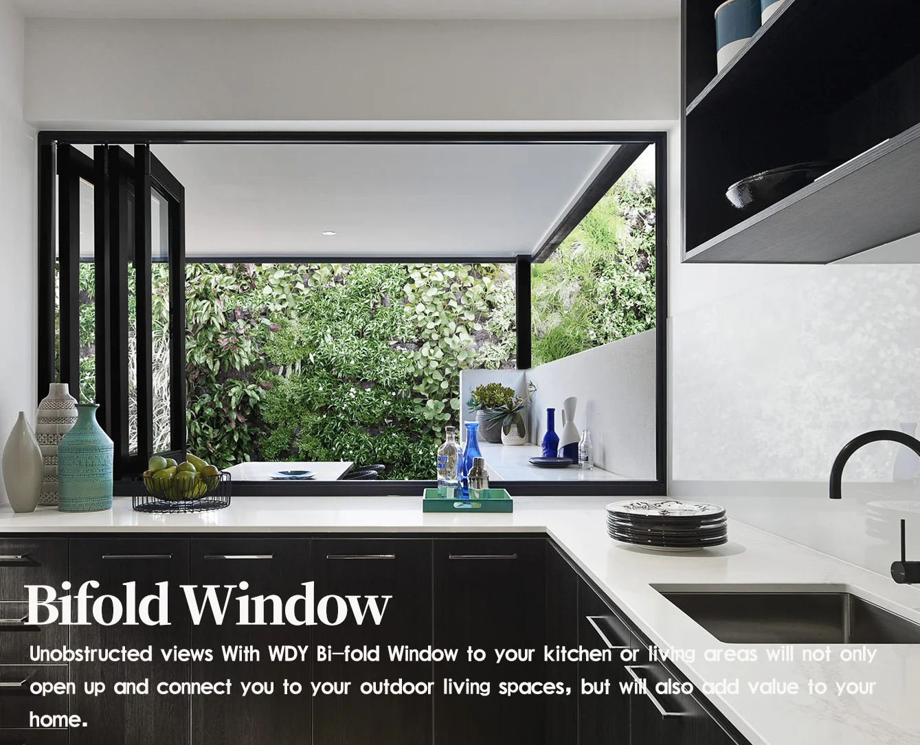 Aluminium Tempered Glass Bifolding Windows Horizontal Folding Window ...