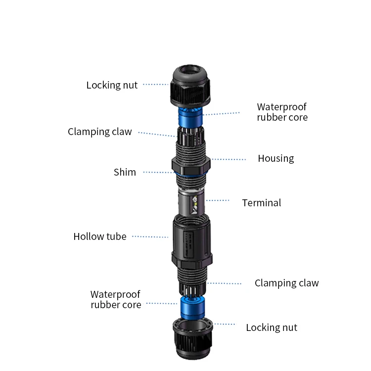 4 Pin Waterproof Connectors - IP68 Outdoor Electrical Connectors