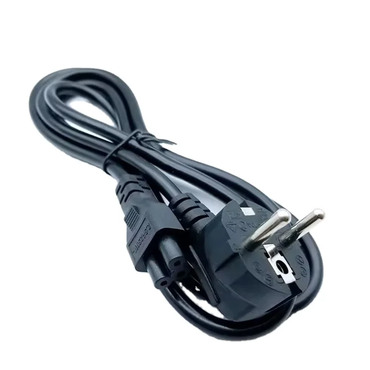 European standard ac laptop power cable 3 pin eu power cord extension ...