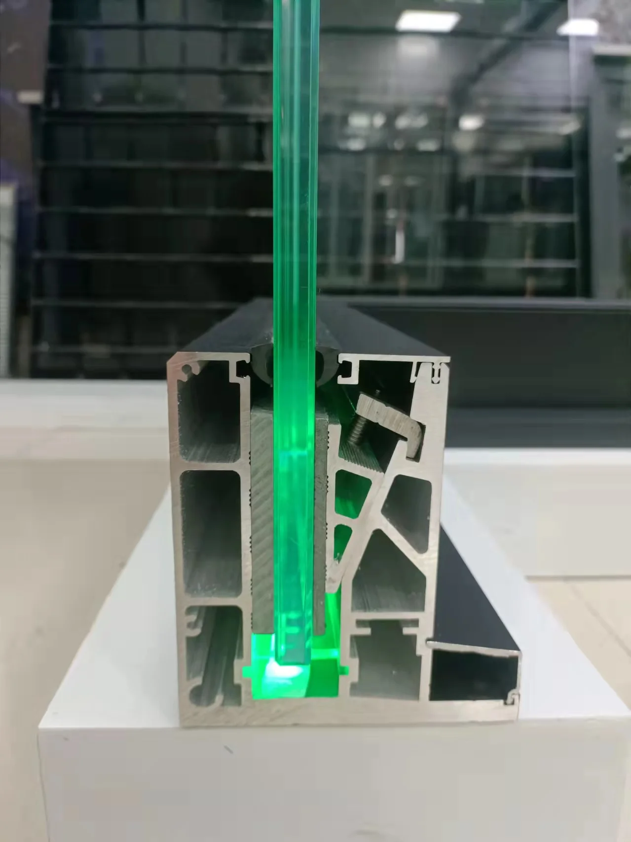 Frameless U Channel Glass LED Railing Balustrade System