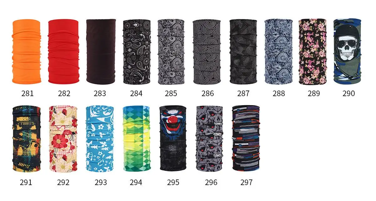 Custom Sublimation Polyester Multifunctional Magic Bandana Headband Elastic Polar Face Bandanas ...