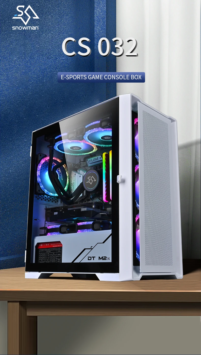 SNOWMAN M-ATX Gaming Case - Mid Tower with Side Panel
