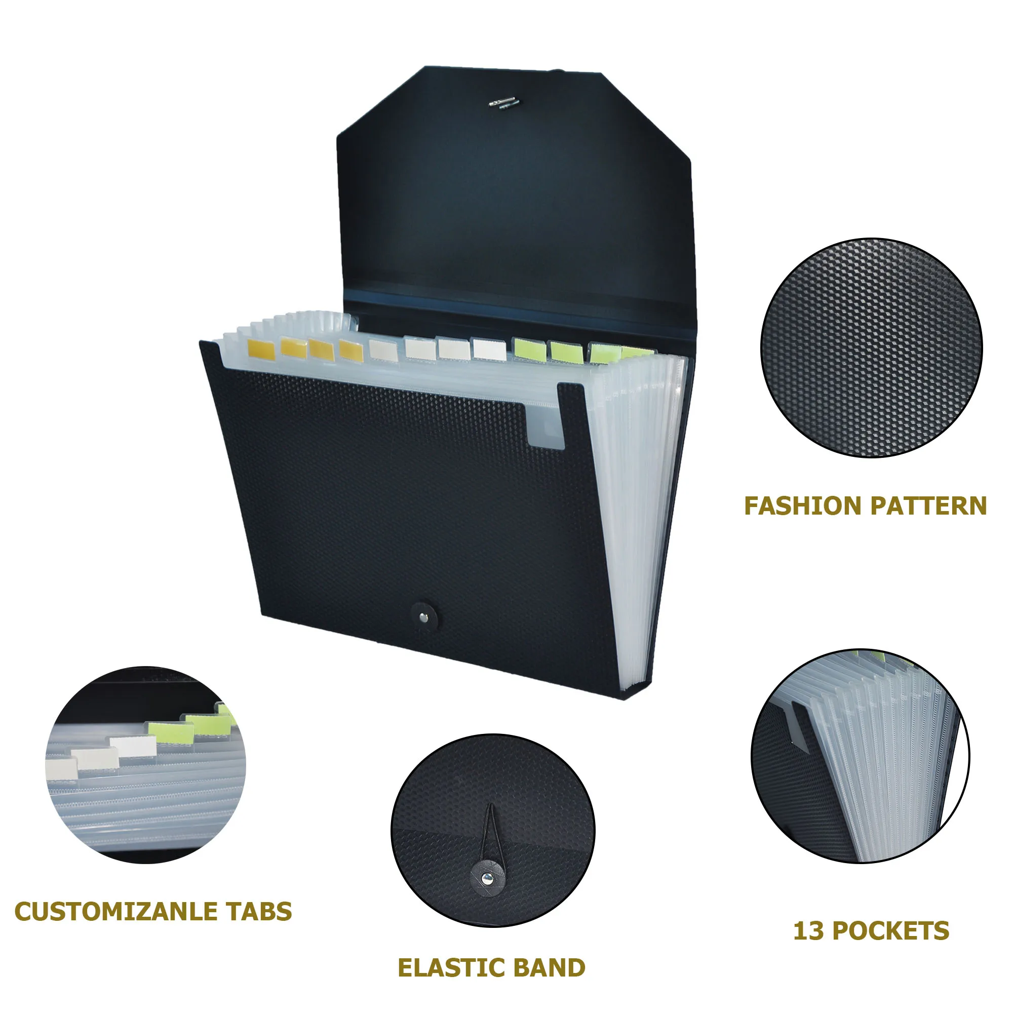 Plastic Pp Organizer Pockets Document Bag Expanding File Folder File ...