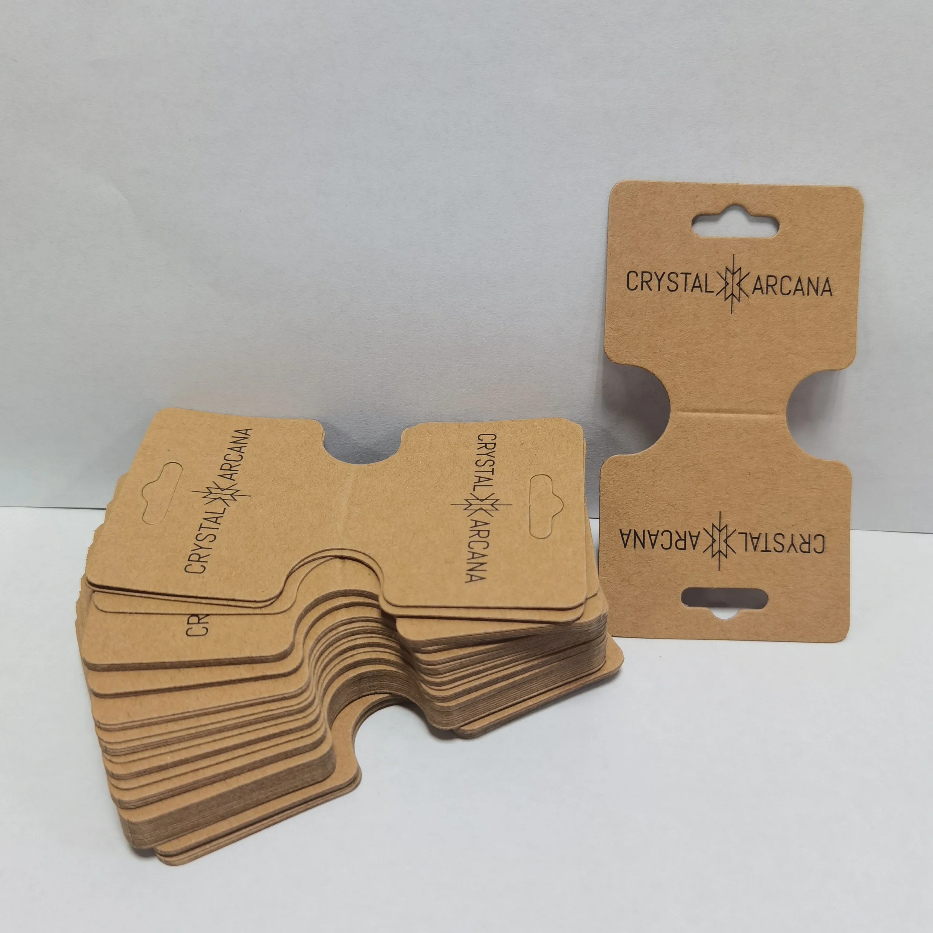 Custom Bracelet Tags Template - Fold over Kraft Hang Tag