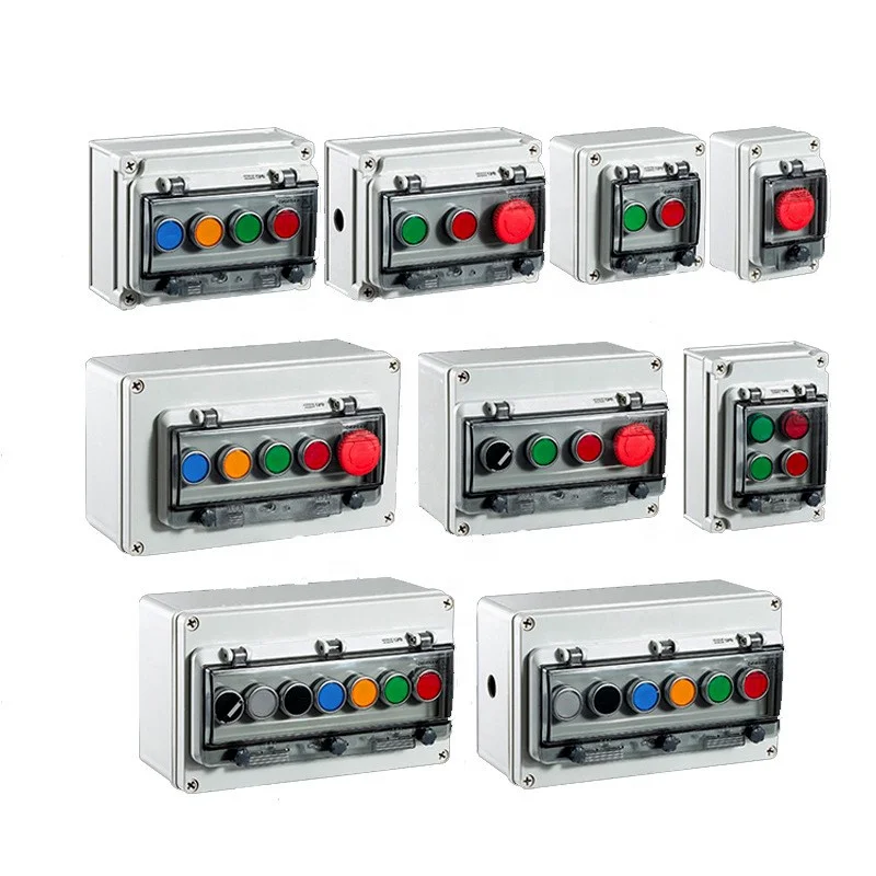 Waterproof ABS Electronic Emergency Stop Button Control Junction Box
