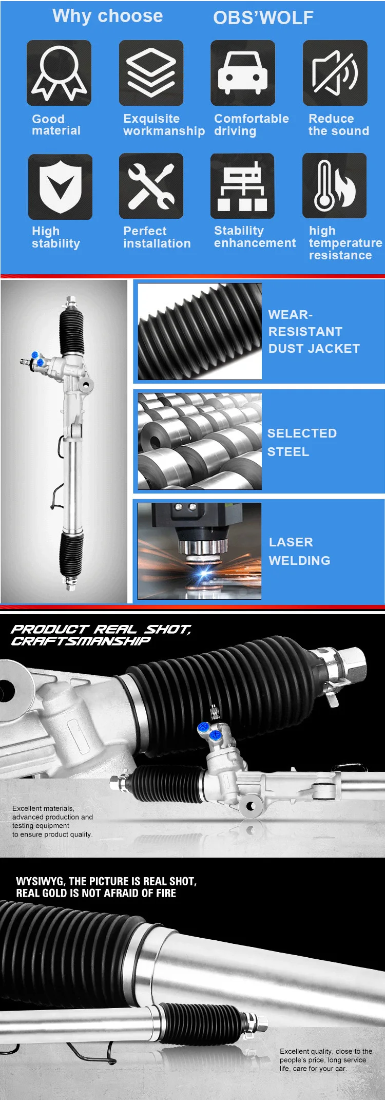 Auto Parts Electronic Power Steering Rack Gear Box Rhd For Audi C7 A6l ...