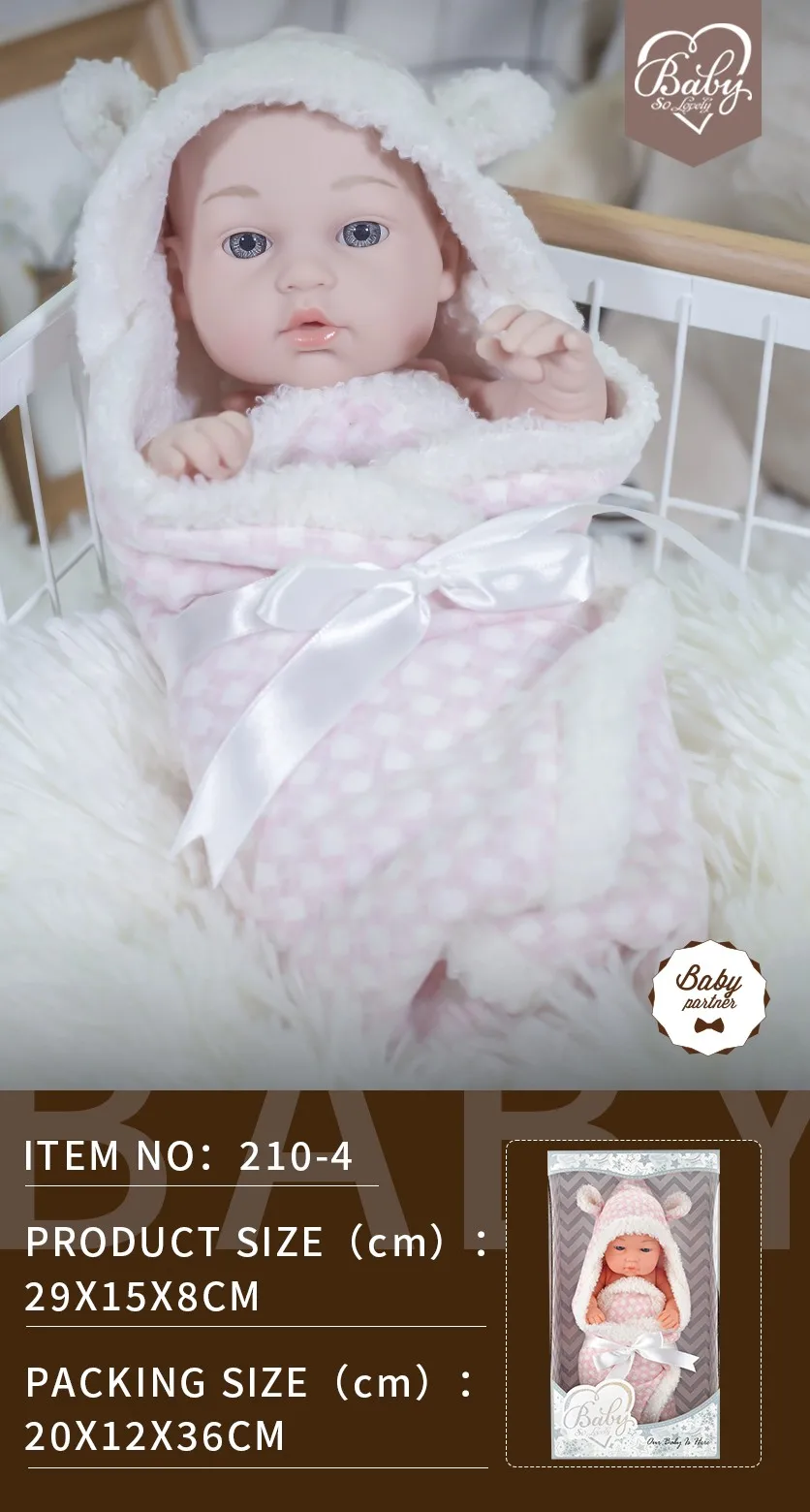 224-1 14 Inch Lovely Reborn Baby Dolls Whole Body Silicone Lifelike ...