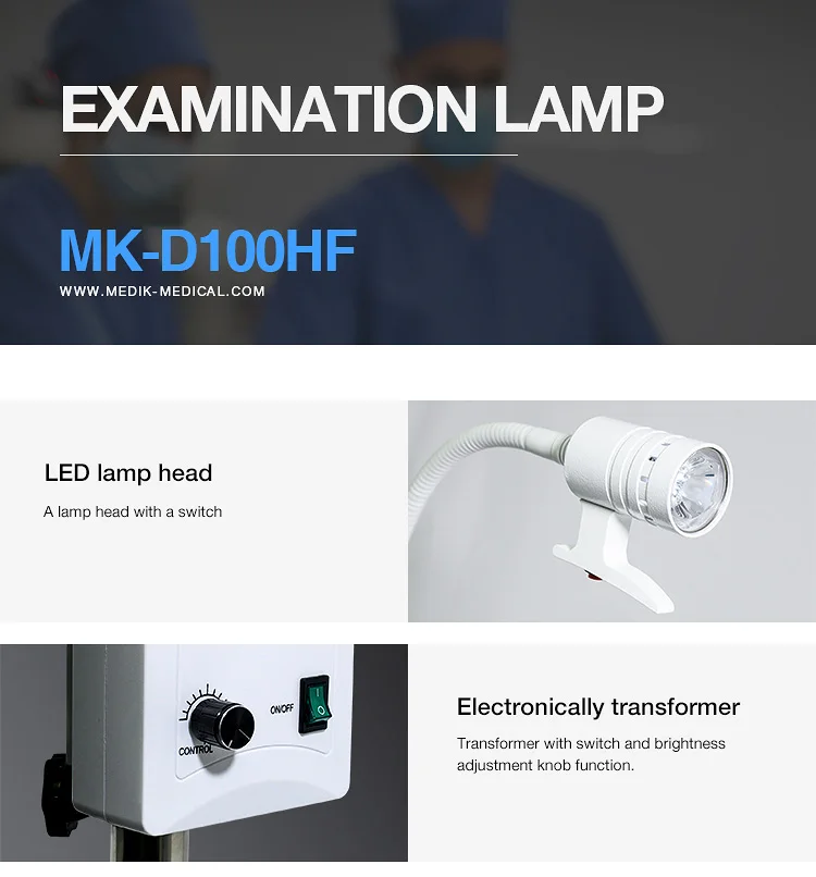 Mobile Floor Type Medical LED Gynecology Exam Halogen Lamp