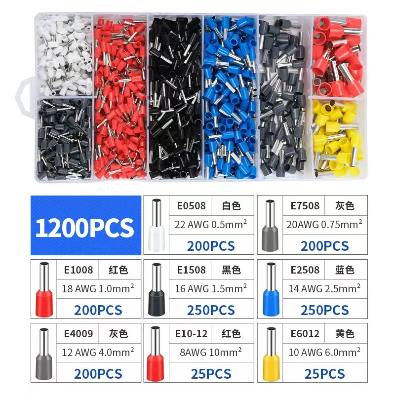 Hot-selling 1200pcs Cold-pressed Terminal +hsc6-4 Crimping Pliers Set ...