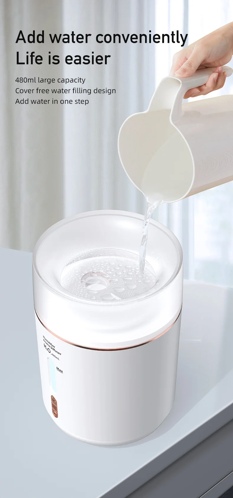 Homefish 2022 New Jellyfish Elf Humidifier H20 Circle Ring Smoke Shape ...