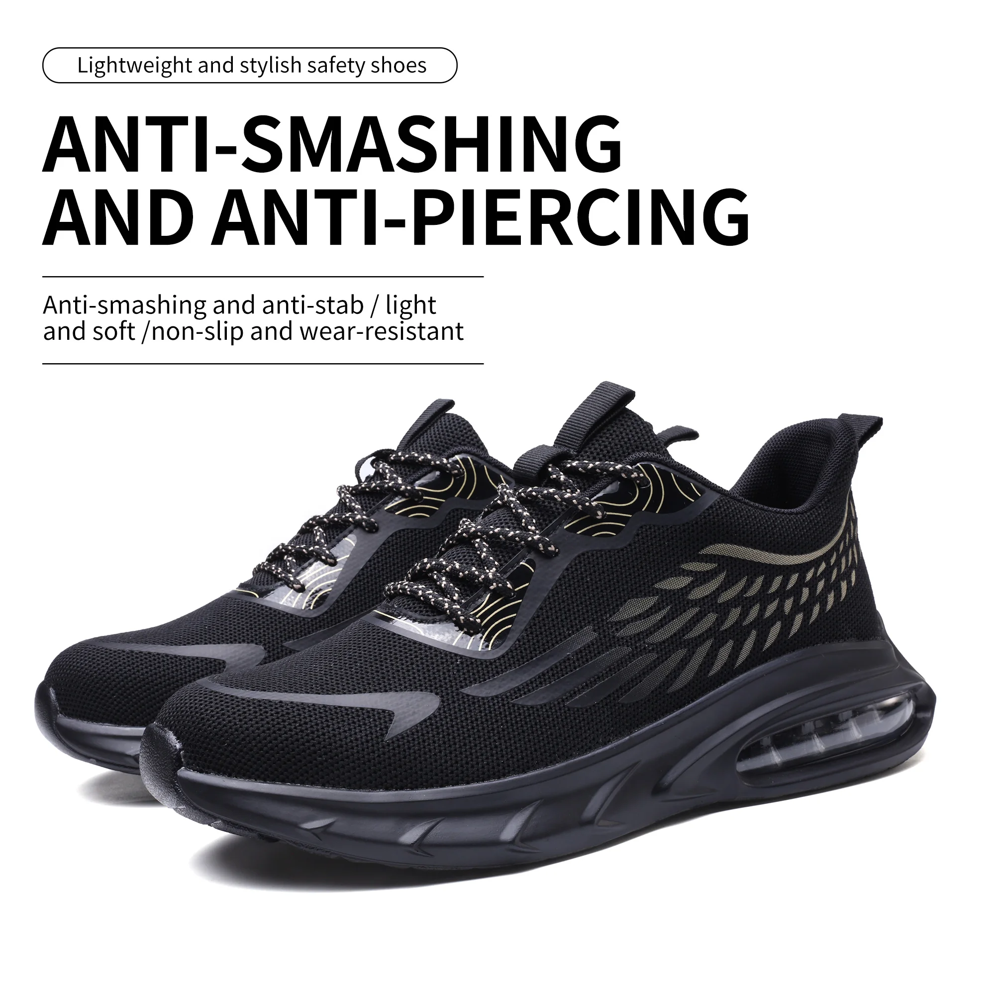 Anti-smashing Steel Toe Puncture Proof Construction Lightweight ...