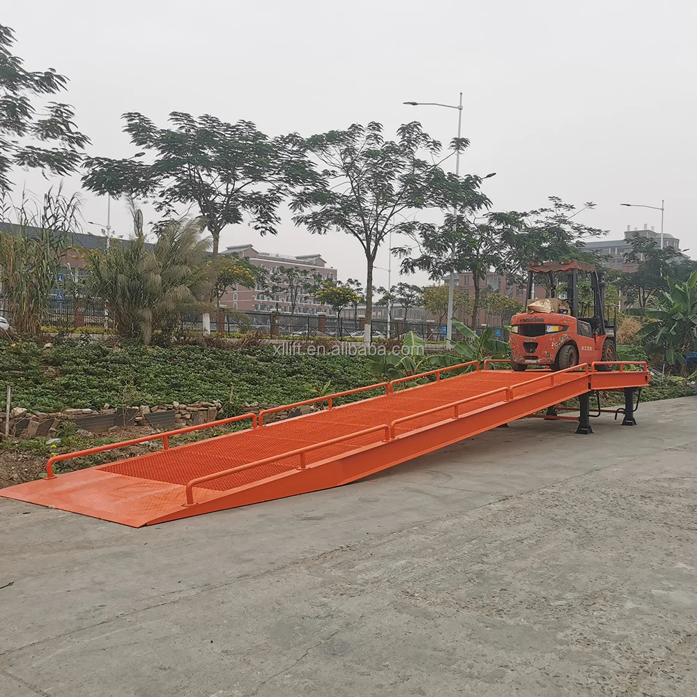 Warehouse Steel Container Loading Dock Ramp Folding Manual Pour ...