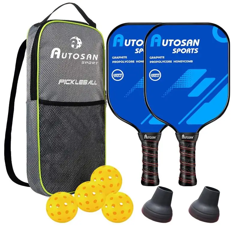 Usapa Approved Graphite Honeycomb Core Pickleball Paddle Set With Ball ...