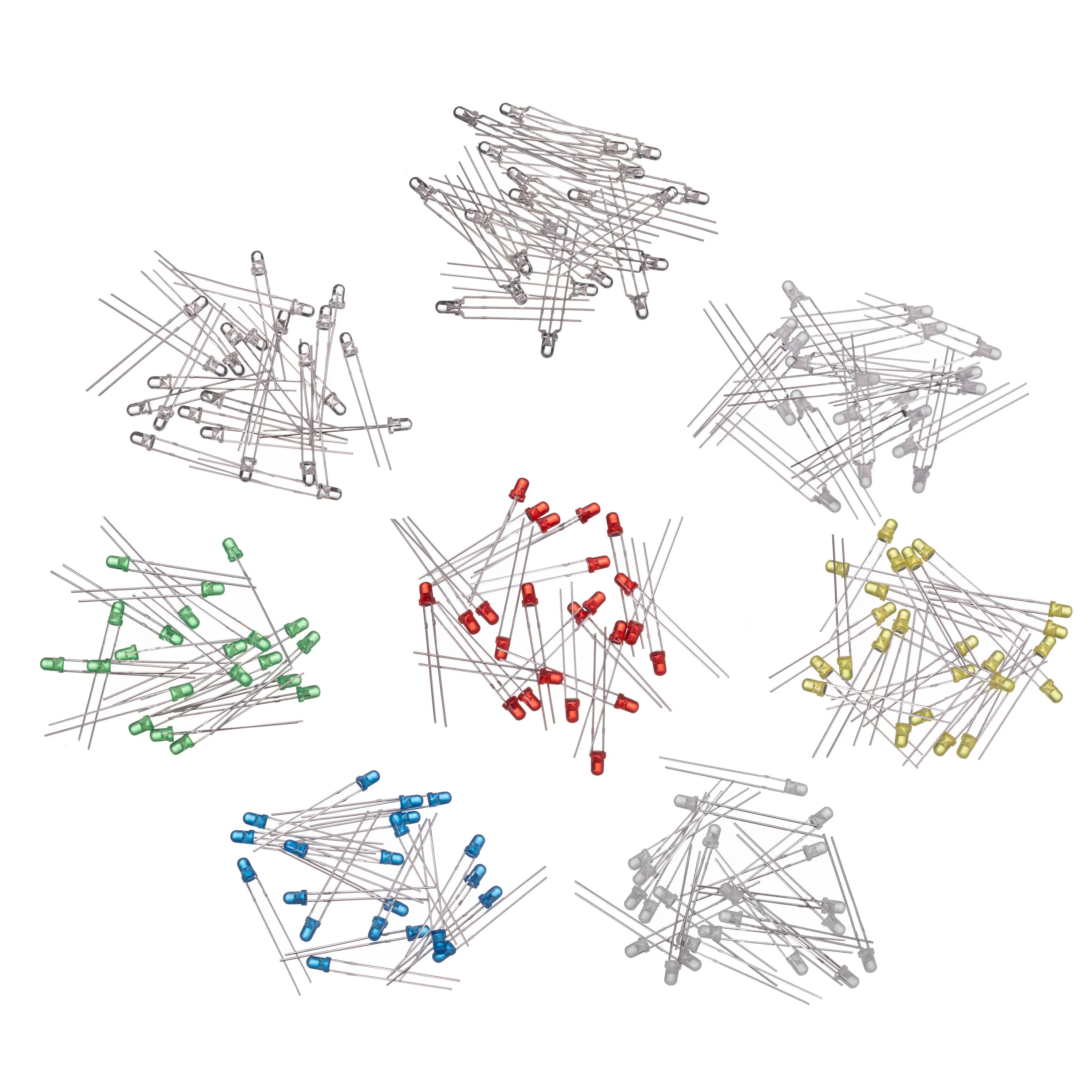 504 Diffused Light Emitting Diode Red Green Blue Yellow Lamp Through ...