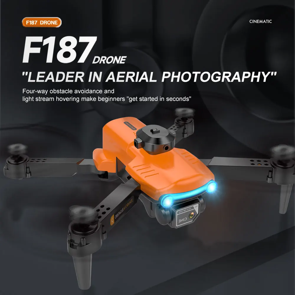 2022 New Dron F187 4k Dual Camera Wifi Fpv Obstacle Avoidance Optical ...