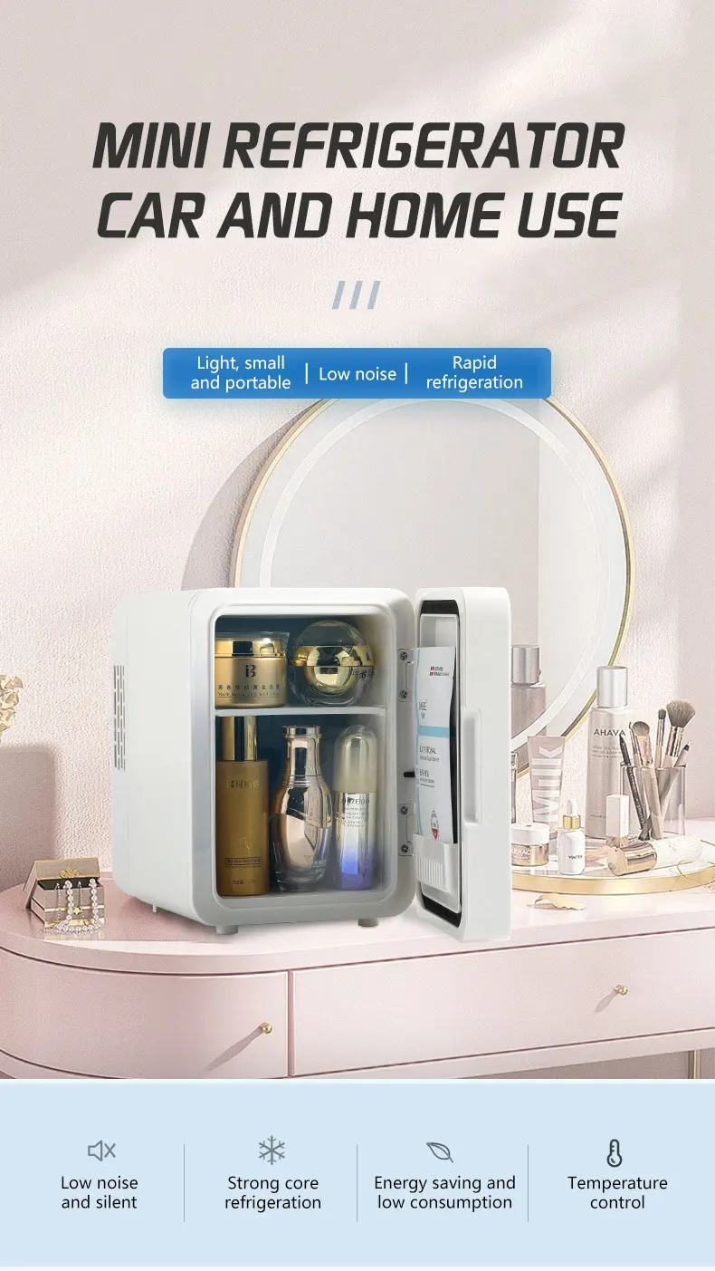 Portable Drink Refrigerator 4l Skincare Cosmetic Fridge Green Beauty ...