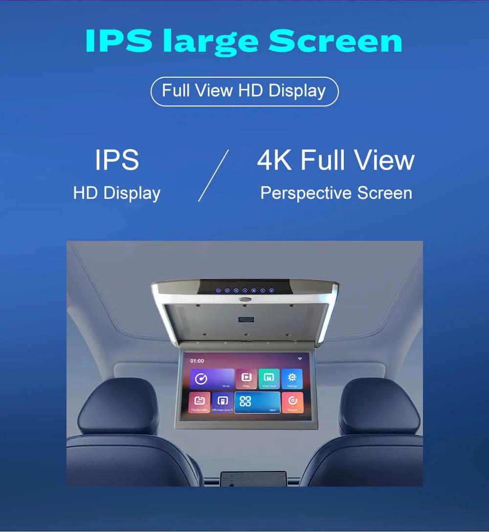 9/11.6/12.5/15.4/15.6/17.3/19 Inch Android Car Roof Flip down Monitor